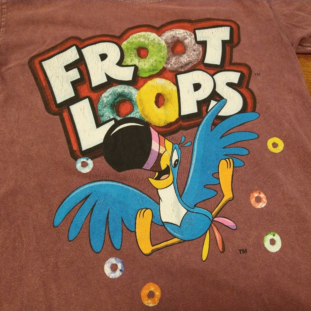 2022 Kellogg's Froot Loops Cereal Distressed Logo Sho… - Gem